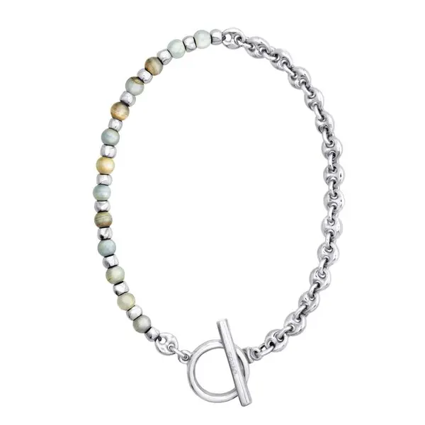 CORSO JEWELRY Bruna Silver Choker Aqua Calcite