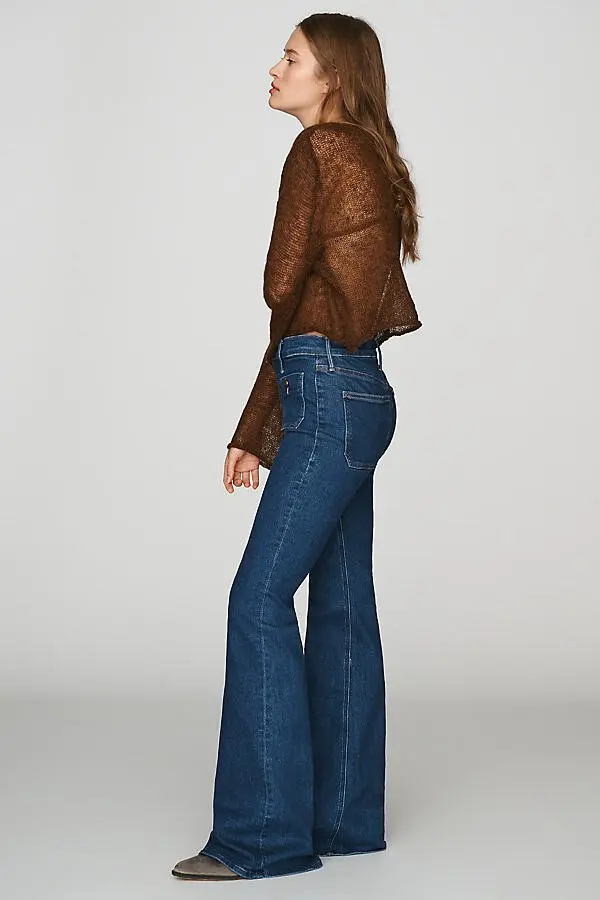 MOTHER The Patch Pocket Doozy Mid-rise Flare Jeans