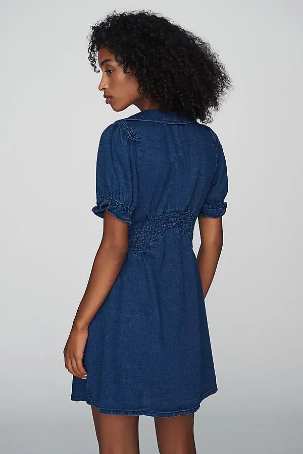 PILCRO Keira Cotton Denim Mini Dress