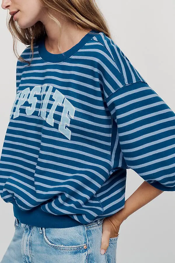 PILCRO Niki Cotton Bubble Sweatshirt