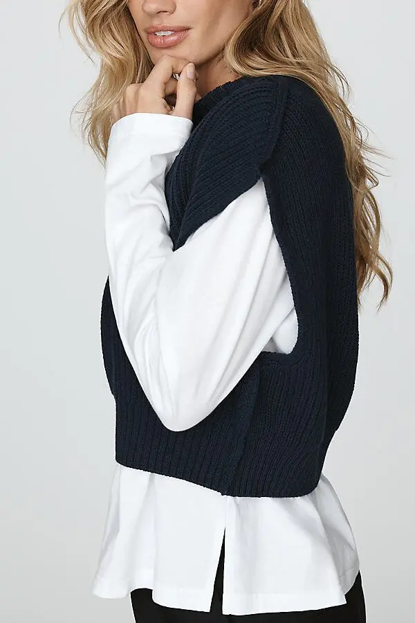 PILCRO Twofer Roll Neck Top