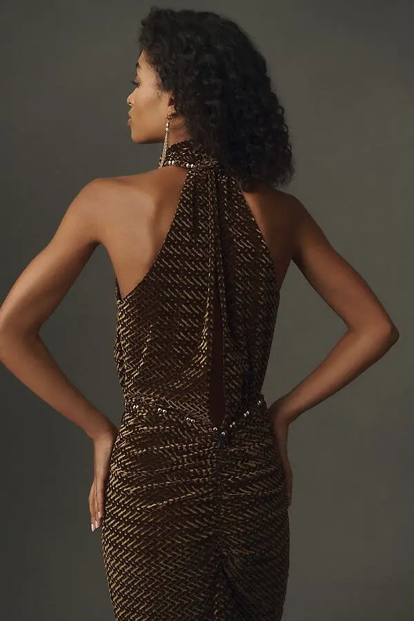 SABINA MUSAYEV Lopez Velvet Maxi Dress