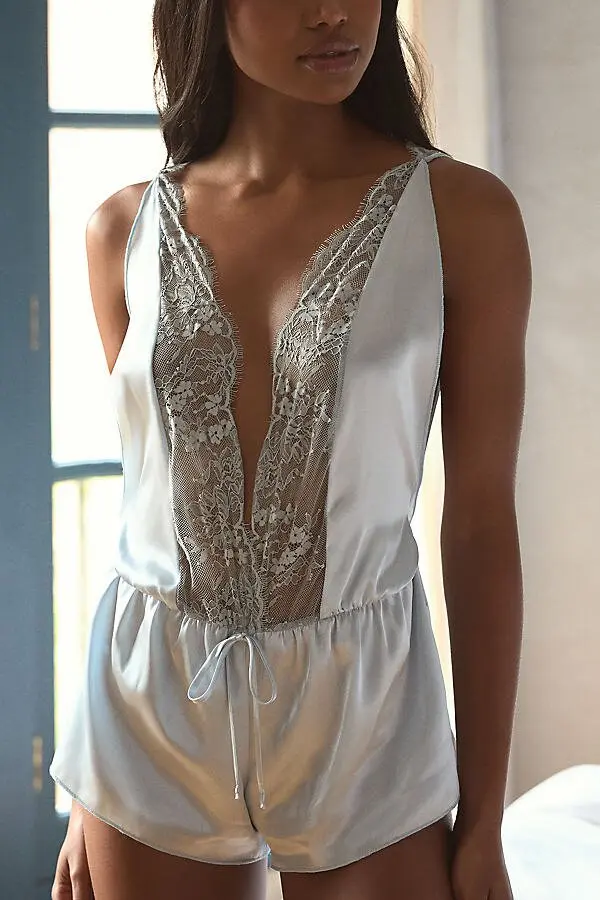 MADELEINE FIG Gigi Satin Romper