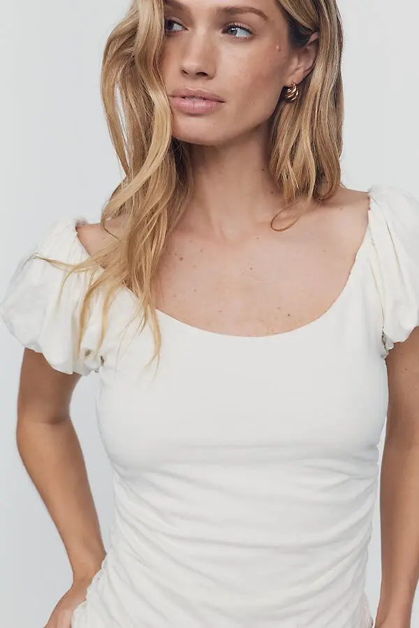 NATION LOS ANGELES Angelica Ruched Tee