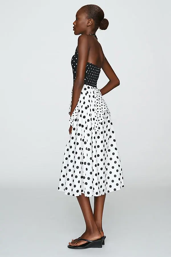 ELEVATOR DISCO Marilyn 100% Cotton Halter Midi Dress
