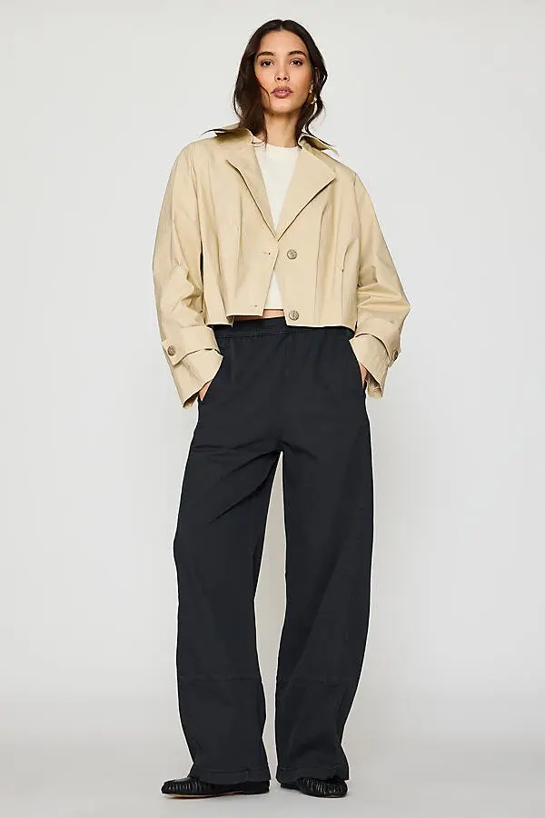 PILCRO Izzie Relaxed Pull-on Barrel Pants - Phantom