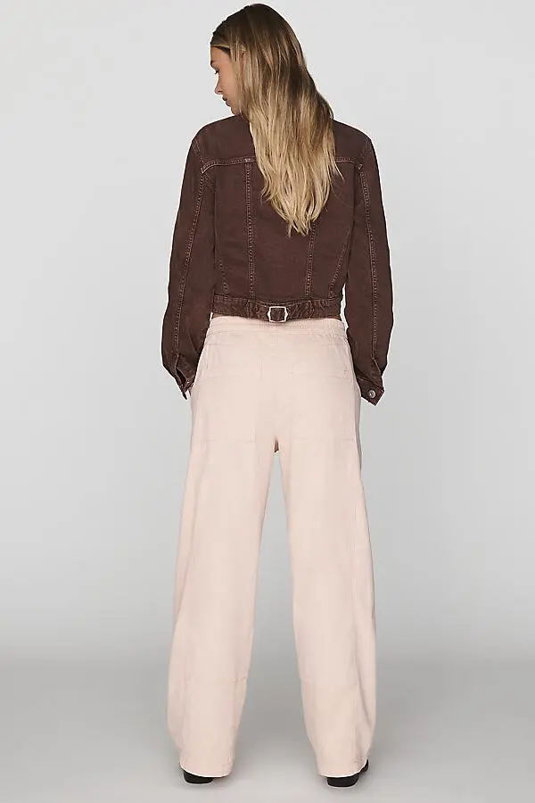 PILCRO Izzie Relaxed Pull-on Barrel Pants - Rose