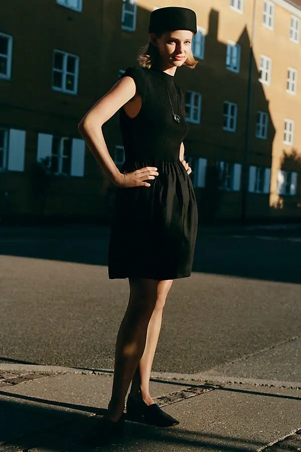 Anthropologie Twofer Mini Dress - Black