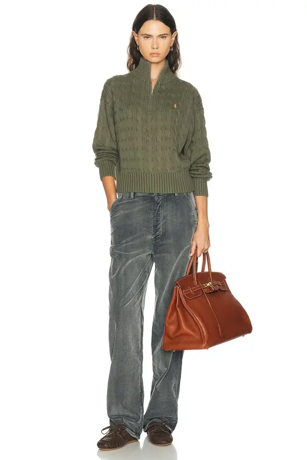 Polo Ralph Lauren Long Sleeve Sweater In Army
