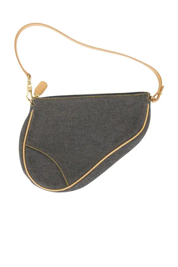 Dior Denim Pochette Saddle Bag - Blue