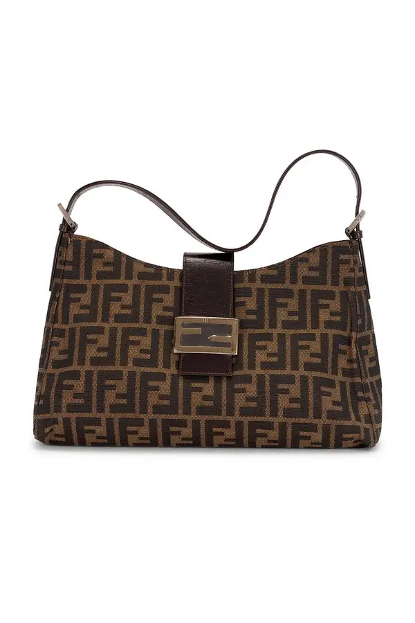Fendi Zucca Shoulder Bag - Brown