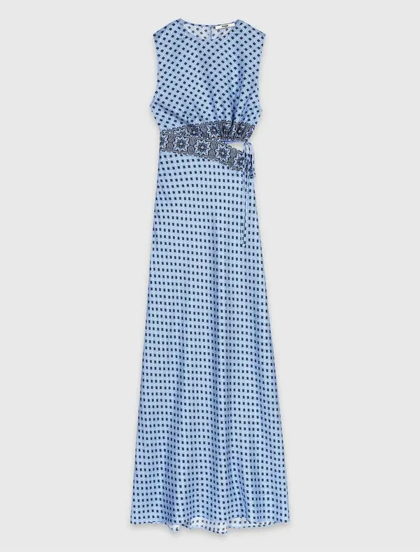 Maje Cutaway Dress - Patterned