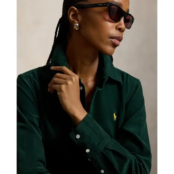 Ralph Lauren Corduroy Pleated Shirtdress