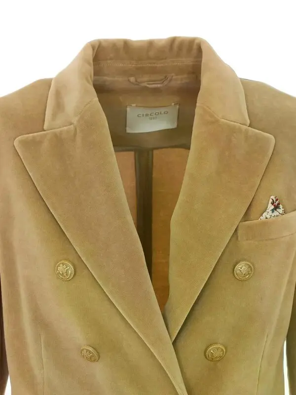 CIRCOLO 1901 Double-breasted Velvet Blazer