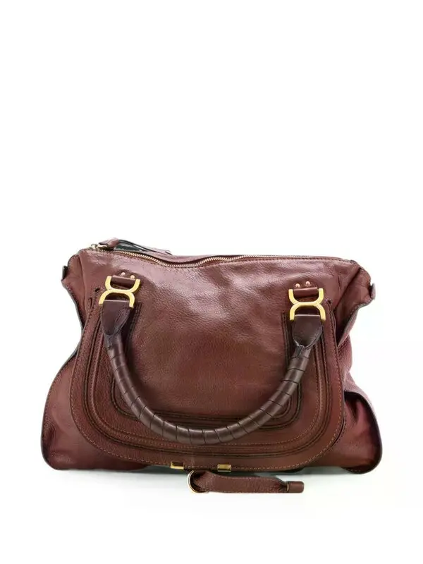 Chloé Marcie Leather Large Shoulder Bag - Brown