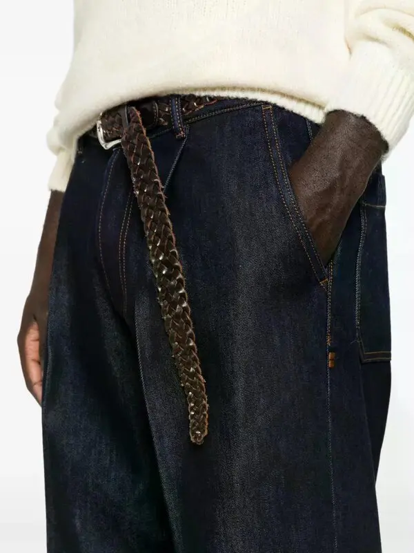 NINE:INTHE:MORNING Pleated Wide-leg Jeans