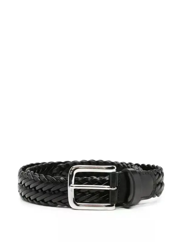 Anderson's Woven Leather Belt - Black