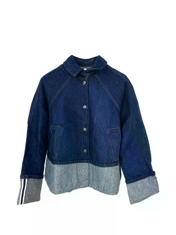 Brandon Maxwell Wells Trapeze Denim Jacket - Blue