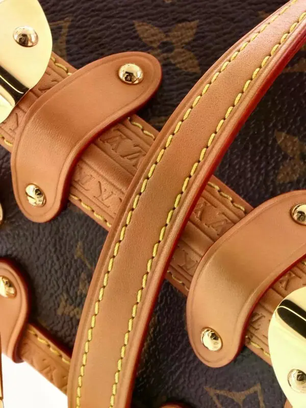 LOUIS VUITTON Side Trunk Handbag Monogram Canvas Pm Shoulder Bag - Brown