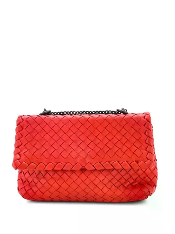 Bottega Veneta Intrecciato Nappa Baby Cross Body Bag - Red