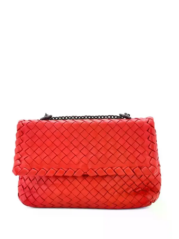Bottega Veneta Intrecciato Nappa Baby Cross Body Bag - Red