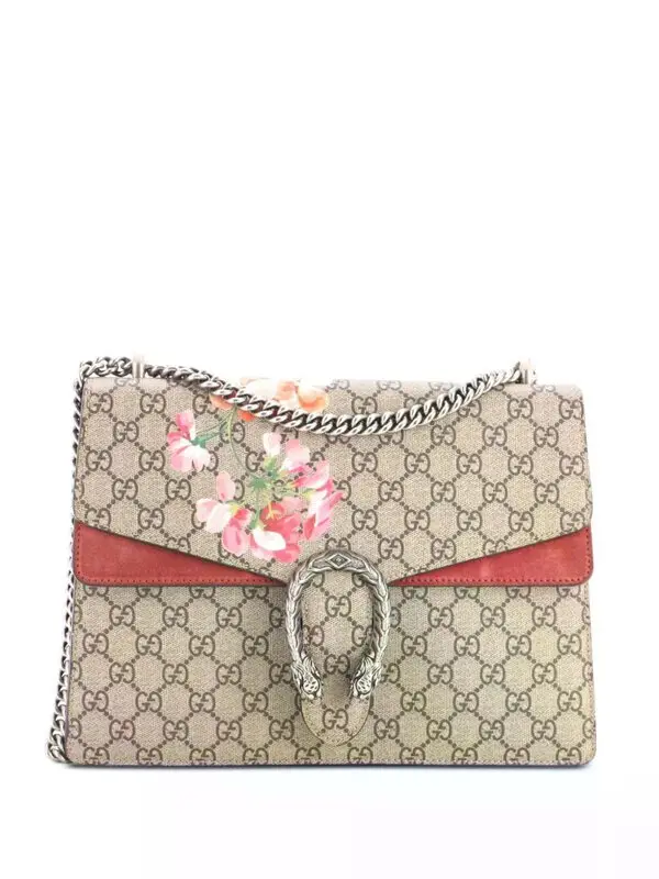 Gucci Dionysus Blooms Print Gg Coated Canvas Medium Shoulder Bag - Brown