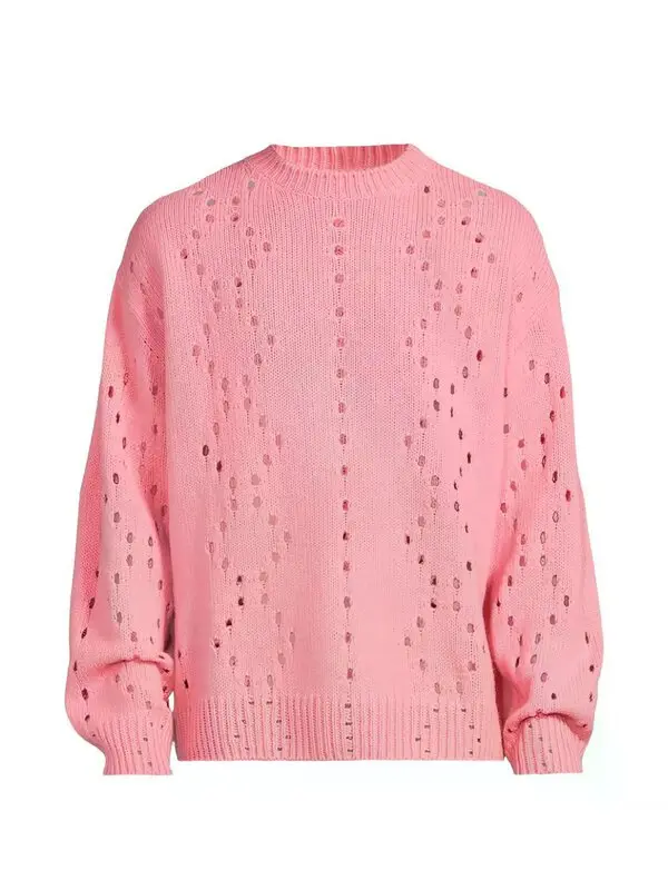 Givenchy Distressed Argyle-knit Sweater
