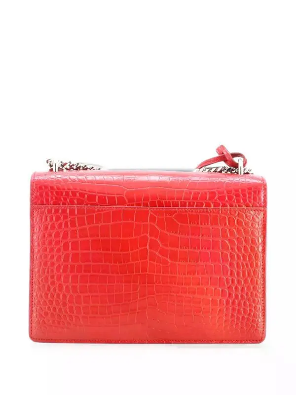 Saint Laurent Sunset Crocodile Embossed Leather Medium Crossbody Bag