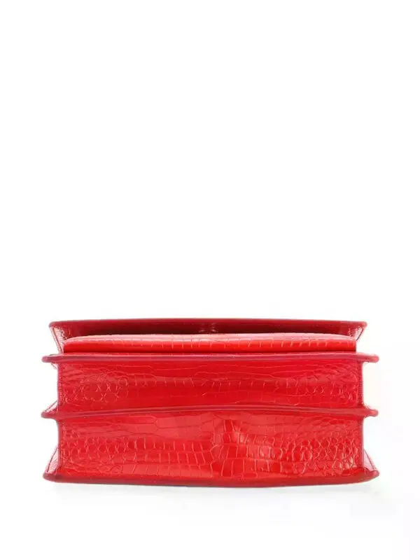 Saint Laurent Sunset Crocodile Embossed Leather Medium Crossbody Bag