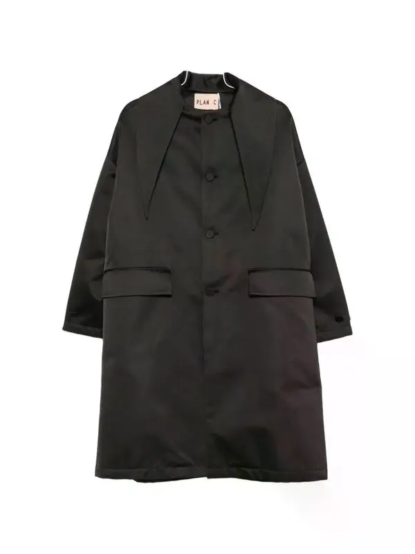 Plan C Oversized-collar Single-breasted Coat