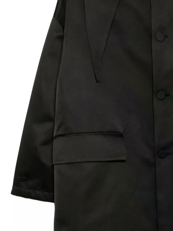 Plan C Oversized-collar Single-breasted Coat