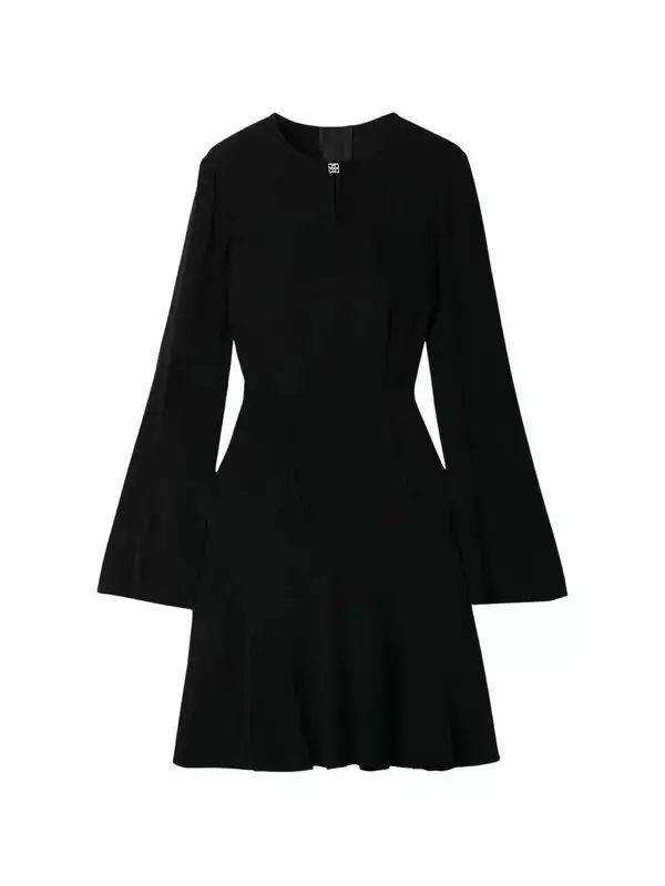 Givenchy Ruffled Long-sleeve Mini Dress