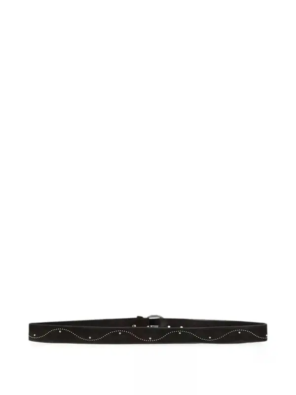 ALBERTO LUTI Studded Suede Belt