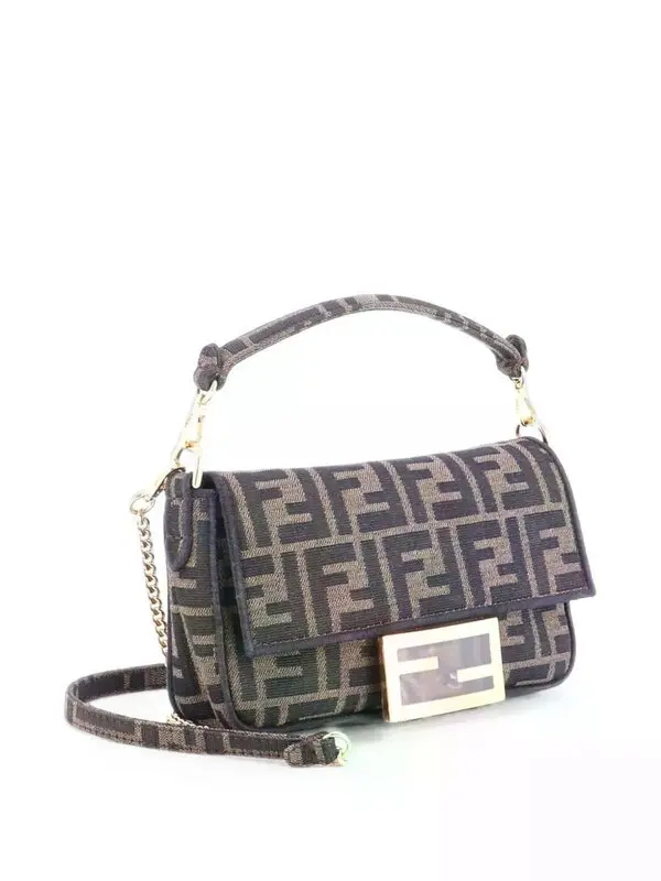 Fendi Baguette Nm Bag Zucca Canvas Mini Crossbody Bag