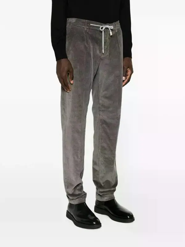 Eleventy Corduroy Drawstring Trousers - Grey