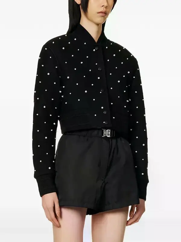 Givenchy Pearl-embellished Satin Bomber Jacket