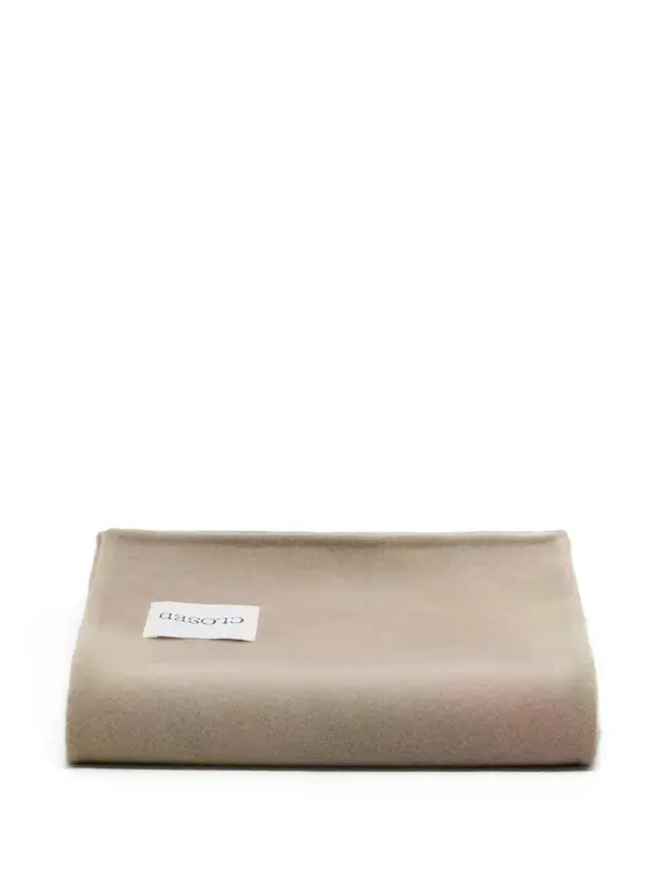 Closed Logo-patch Scarf - Neutrals