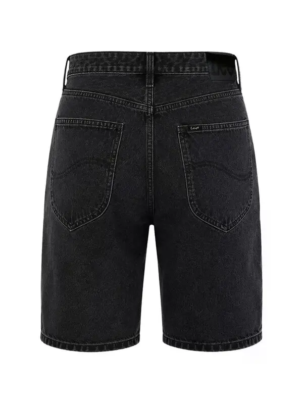 LEEM Asher Logo-patch Denim Shorts