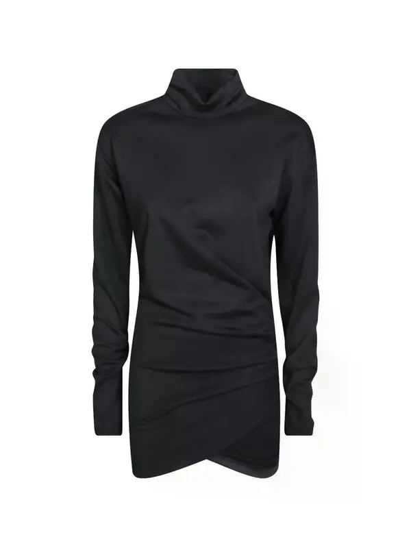 DONDUP High-neck Gathered Mini Dress