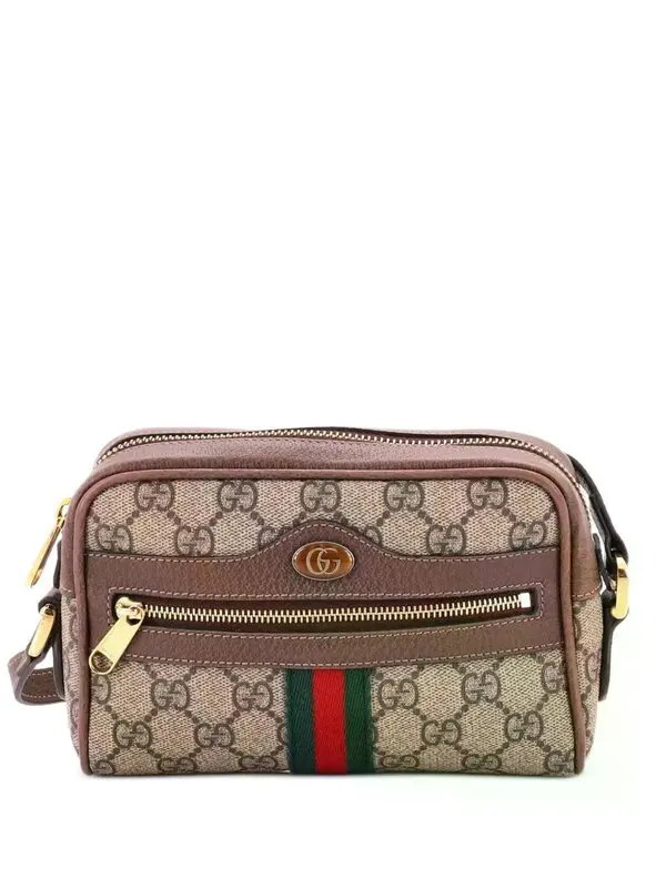 Gucci Ophidia Gg Coated Canvas Mini Cross Body Bag - Brown