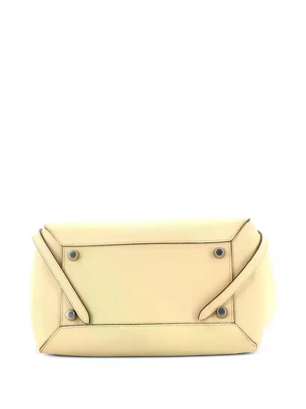 Celine Belt Bag Textured Leather Shoulder Bag - Yellow