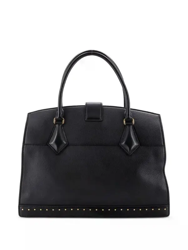 LOUIS VUITTON Cour Marly Handbag Leather With Studded Detail Mm Shoulder Bag - Black