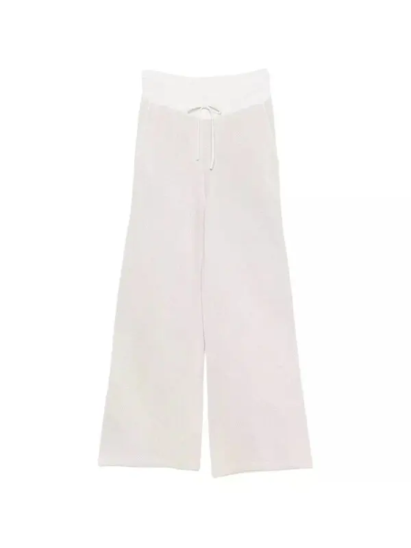 Eleventy Herringbone-knit Drawstring Straight Trousers