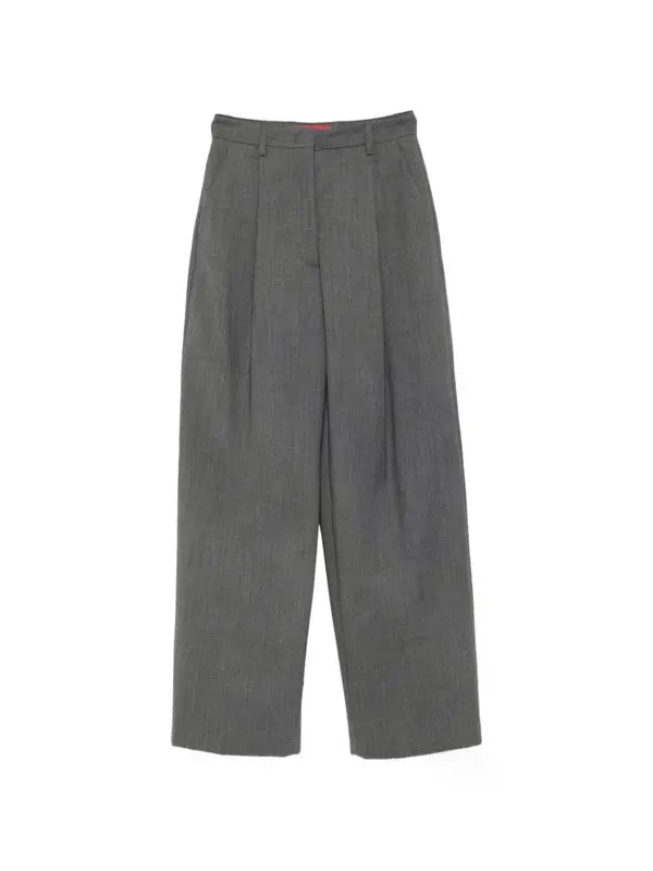 THELATEST E-axel Pleated-design Wide-leg Trousers