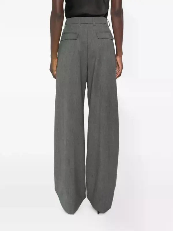THELATEST E-axel Pleated-design Wide-leg Trousers