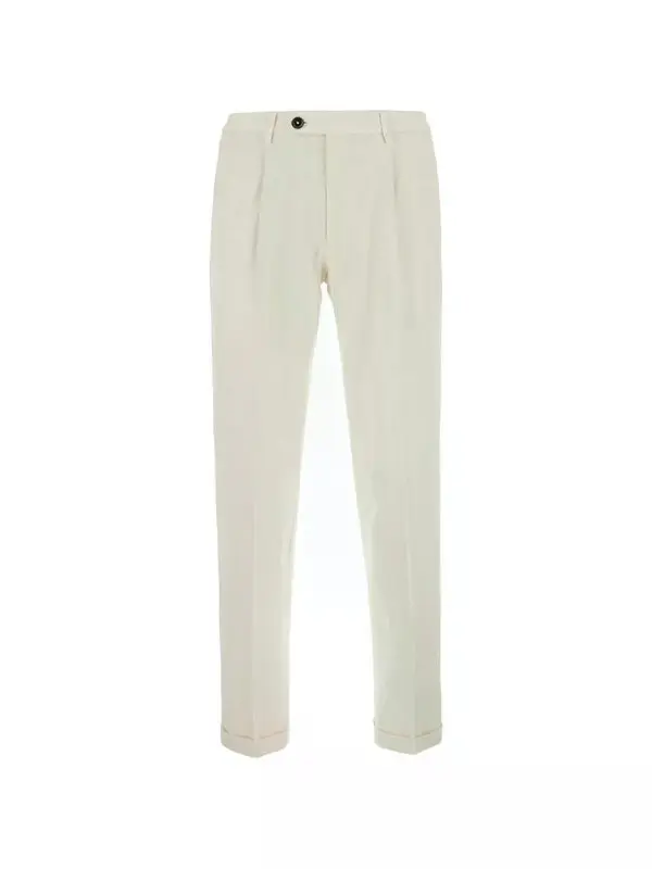 MICHAEL COAL Pleated Turn-up Trousers