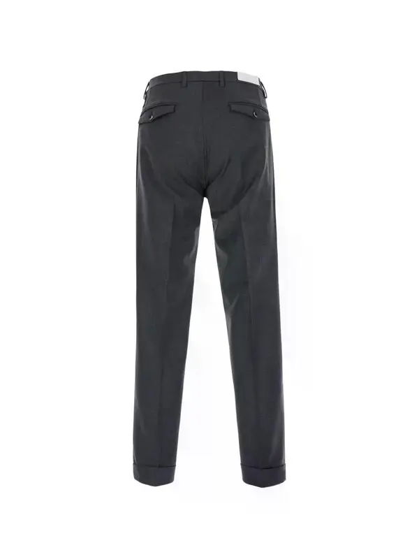 MICHAEL COAL Pleated Turned-up Trousers