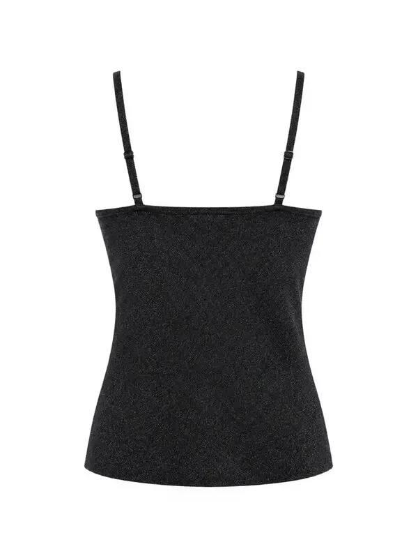 MOLLY BRACKEN Butterfly-appliqué Ribbed-knit Tank Top