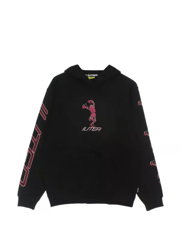IUTER Skeleton-print Logo Hoodie
