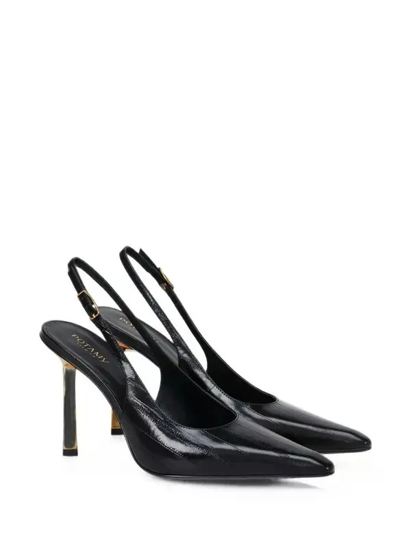 POTAMY Embossed Slingback Pumps